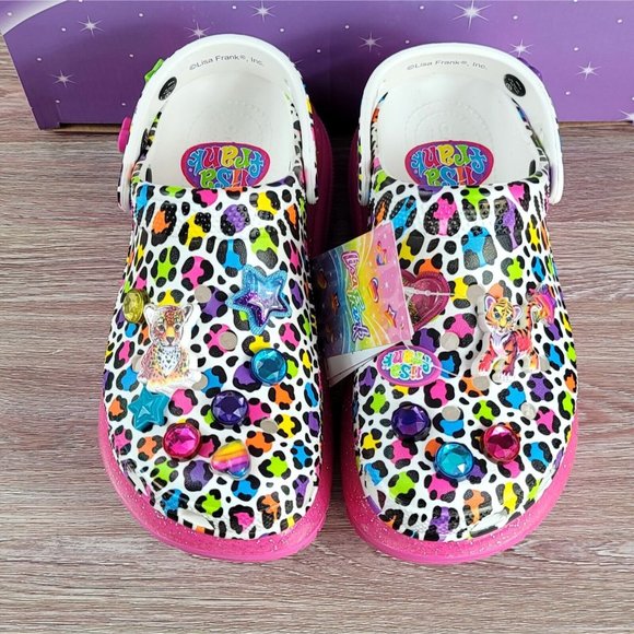 CROCS | Shoes | New Crocs X Lisa Frank Printed Pink Mega Crush Platform ...